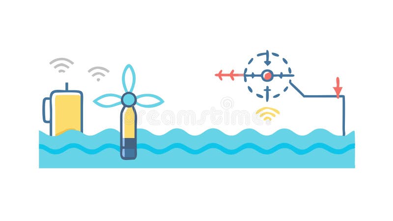 Offshore Wind Energy Target Icon, Renewable Power, Vector Design ...