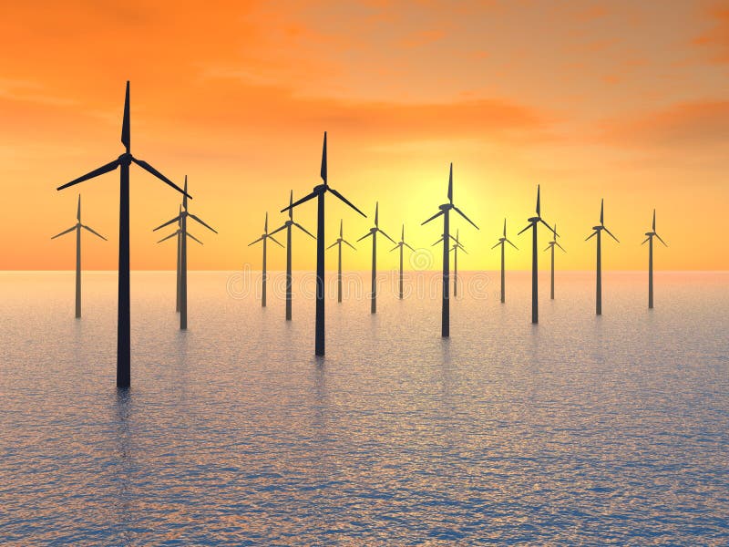 Offshore wind power stock illustration. Illustration of generator ... Offshore wind power stock illustration. Illustration of generator ...