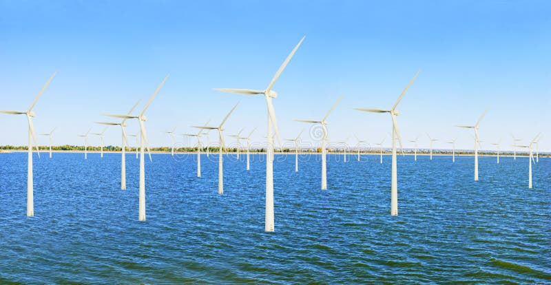 Offshore wind power plant stock photo. Image of green - 17022254
