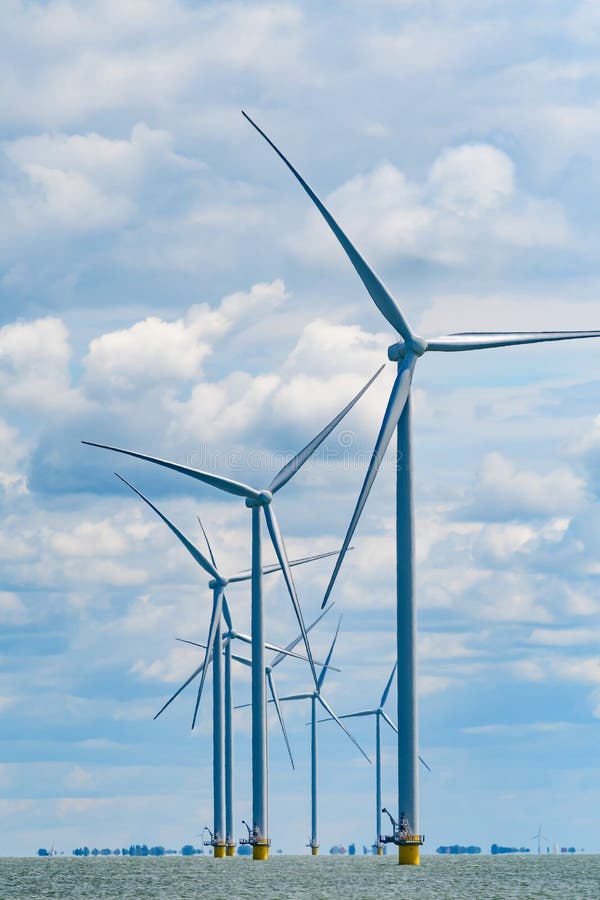 Offshore wind power plants editorial photography. Image of green ...