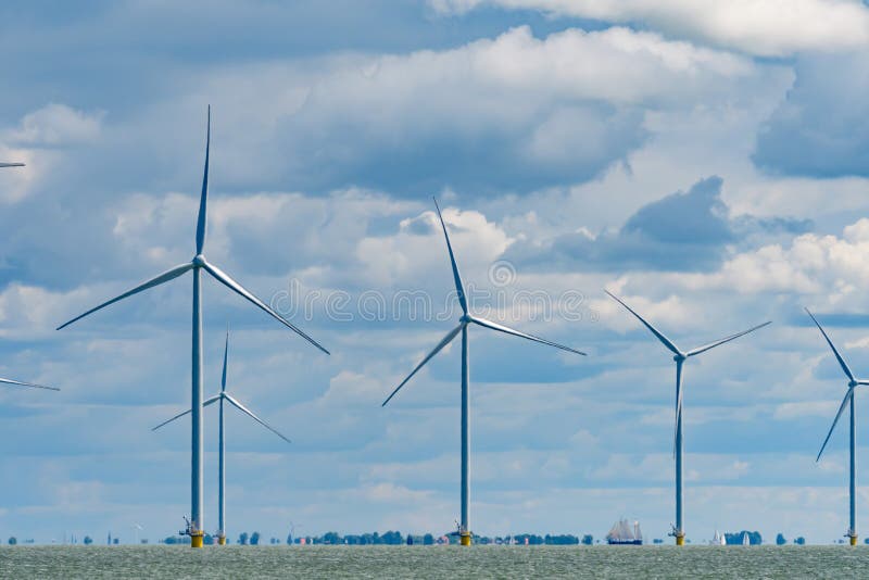 Offshore wind power plants editorial image. Image of ecology - 252479870