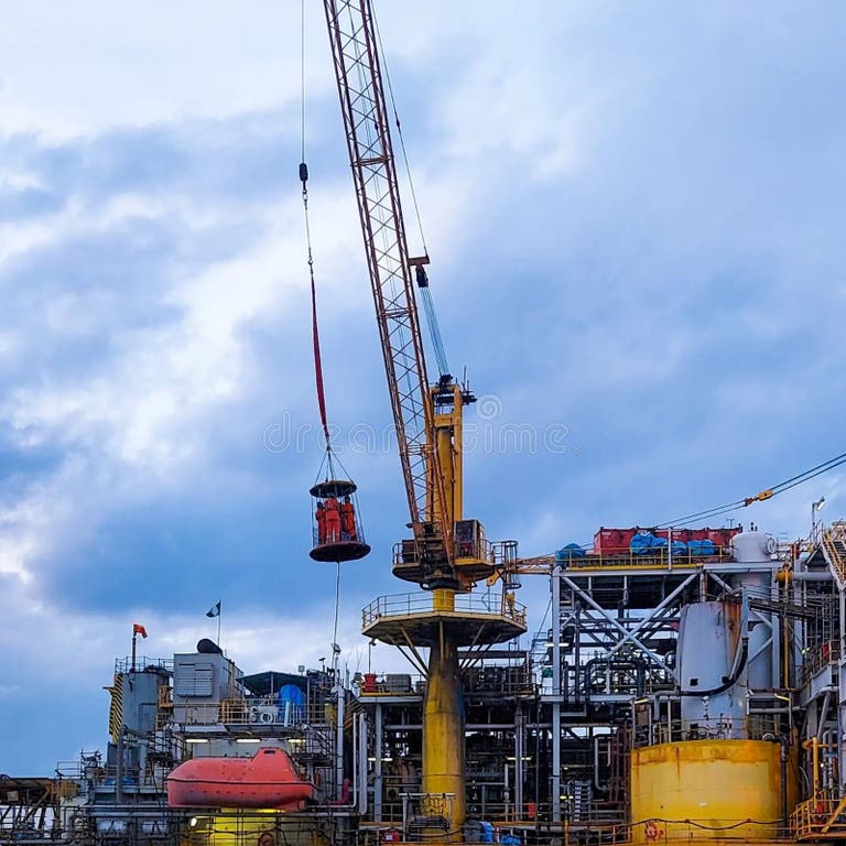 Offshore work oilfields editorial photo. Image of irata - 290231561