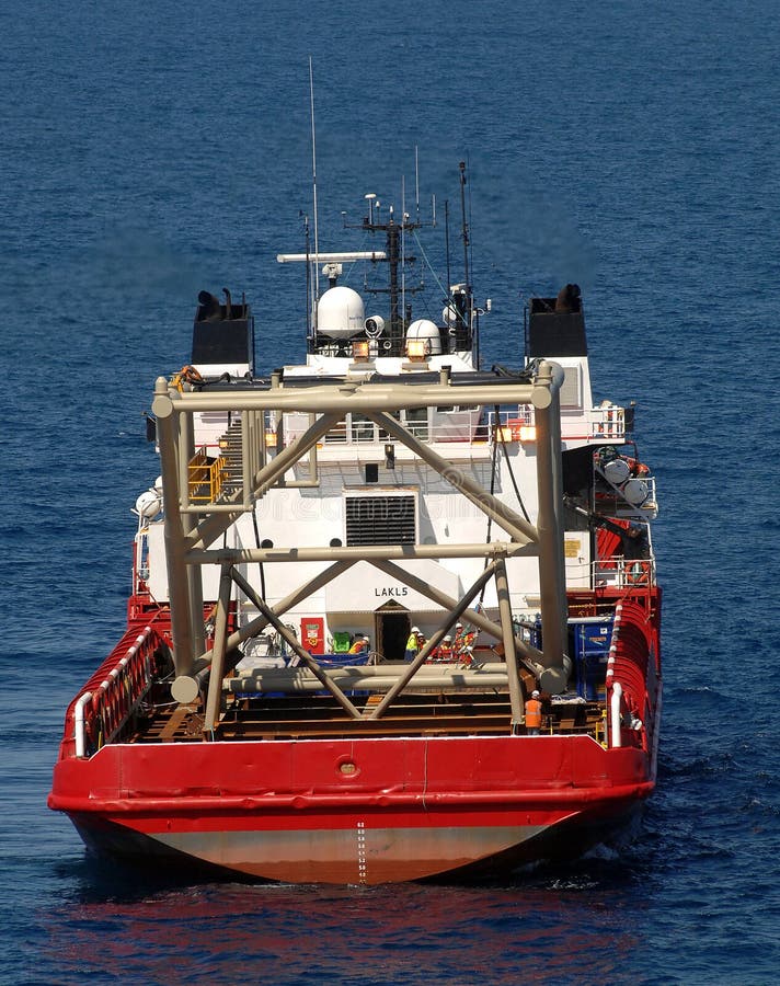 Offshore Workboat with Steel Structure on Main Deck Editorial ...