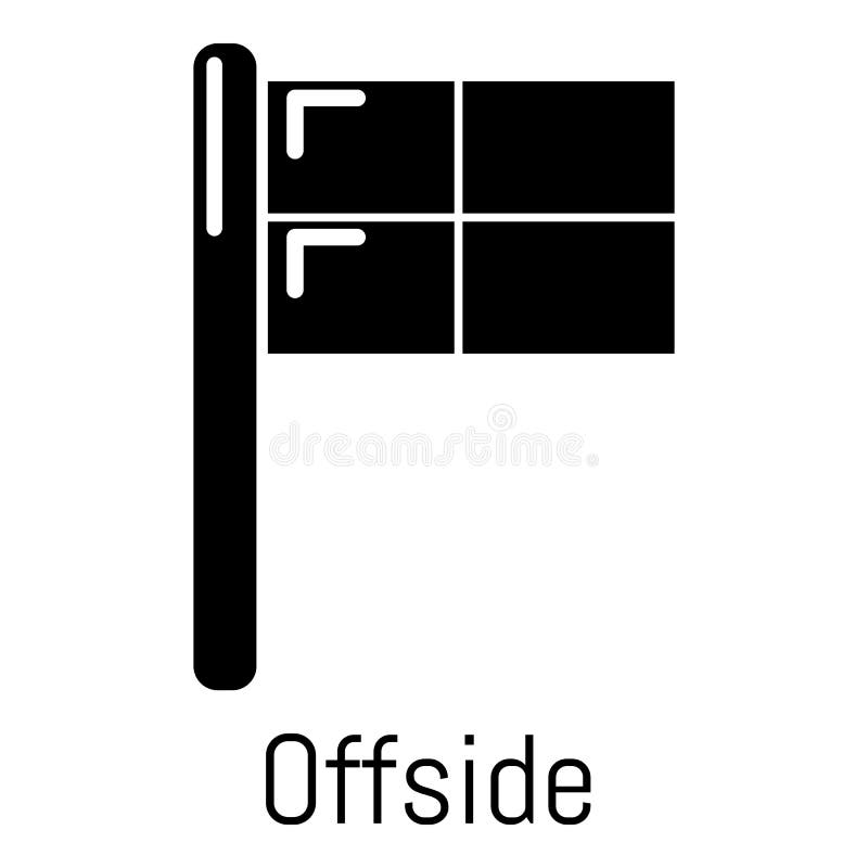 Offside Icon, Simple Black Style Stock Vector - Illustration of foul ...