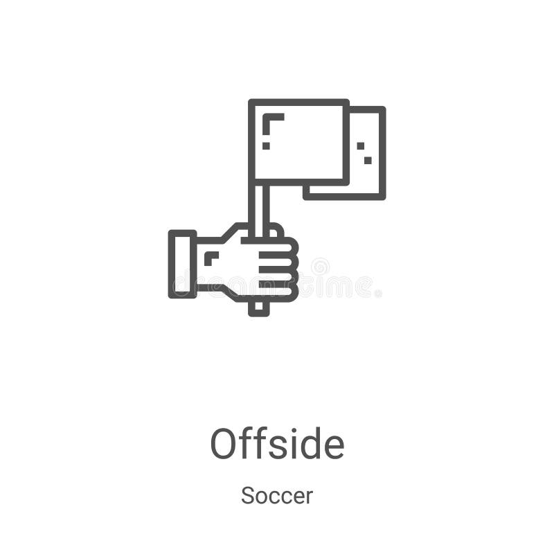 Offside Icon Vector from Soccer Collection. Thin Line Offside Outline ...