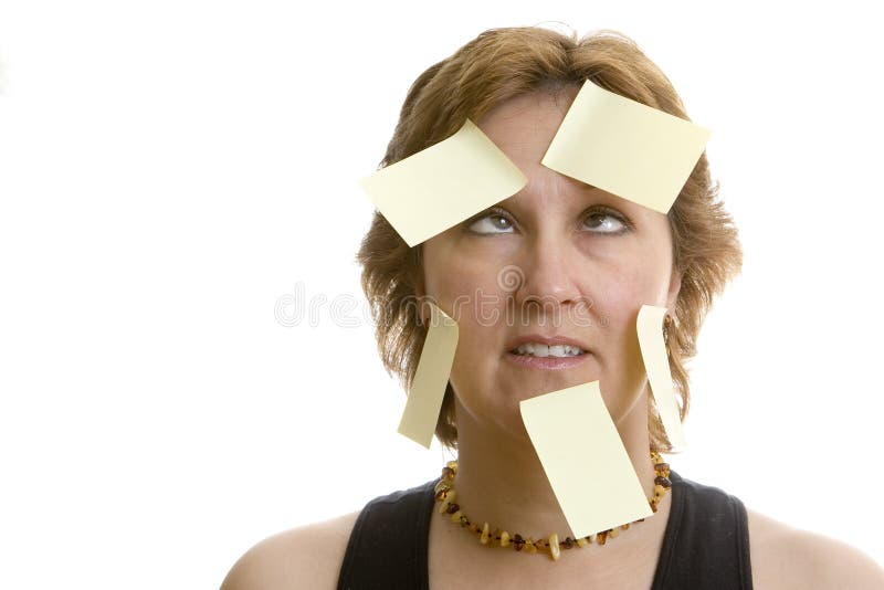 Oficinista confuso foto de archivo. Imagen de papel, notas - 22009592