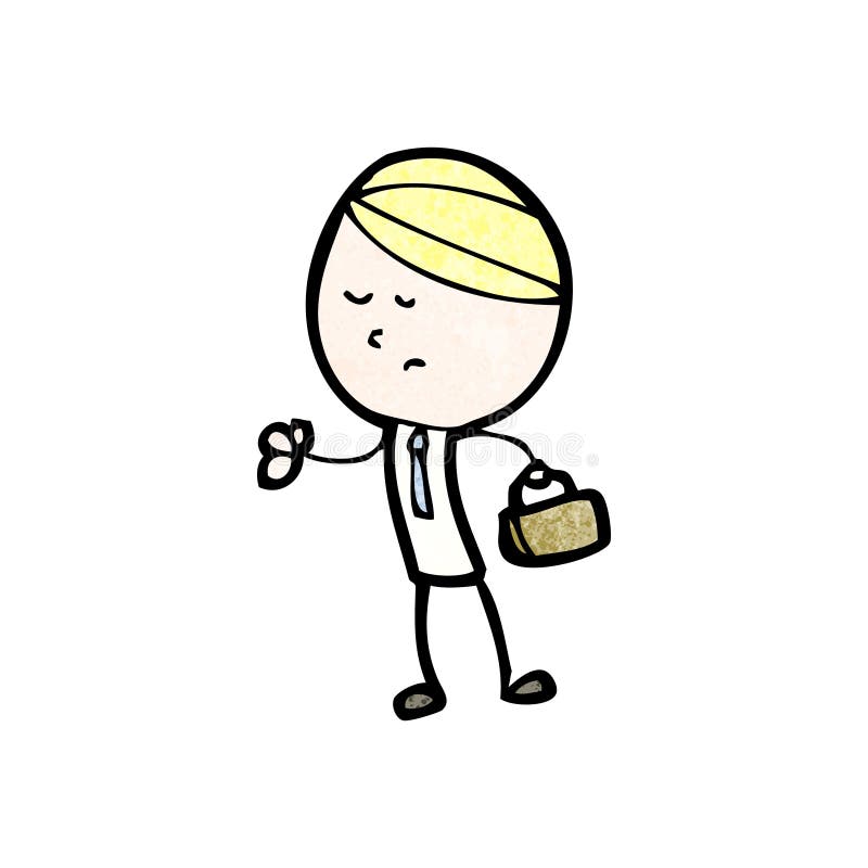 Oficinista Sensato De La Historieta Ilustración del Vector ...