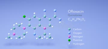 Ofloxacin Molecule, Molecular Structures, Quinolones, 3d Model ...
