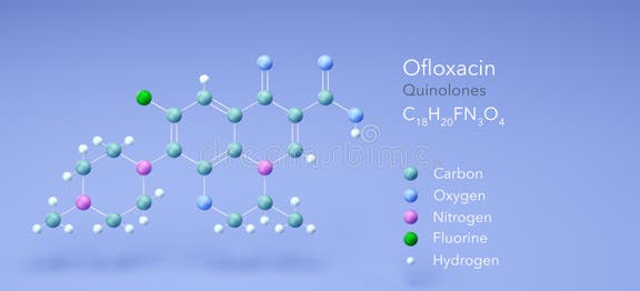 Ofloxacin Molecule, Molecular Structures, Quinolones, 3d Model ...