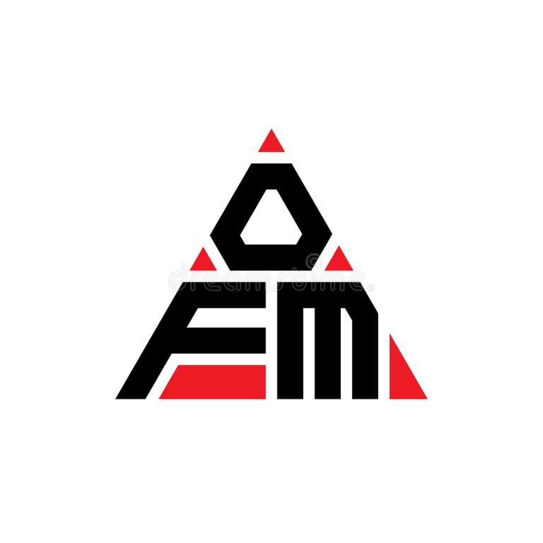 OFM Triangle Letter Logo Design with Triangle Shape. OFM Triangle Logo ...