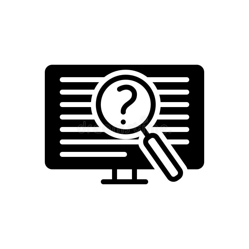 Black Solid Icon for Often, Generally and Regularly Stock Vector ...