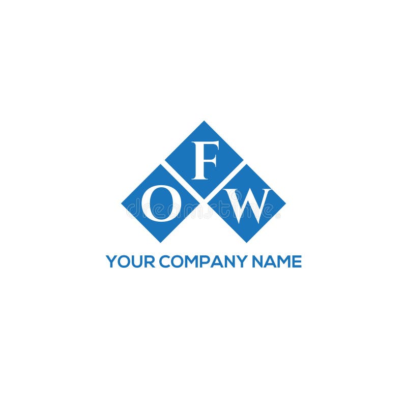 OFW Letter Logo Design on WHITE Background. OFW Creative Initials ...