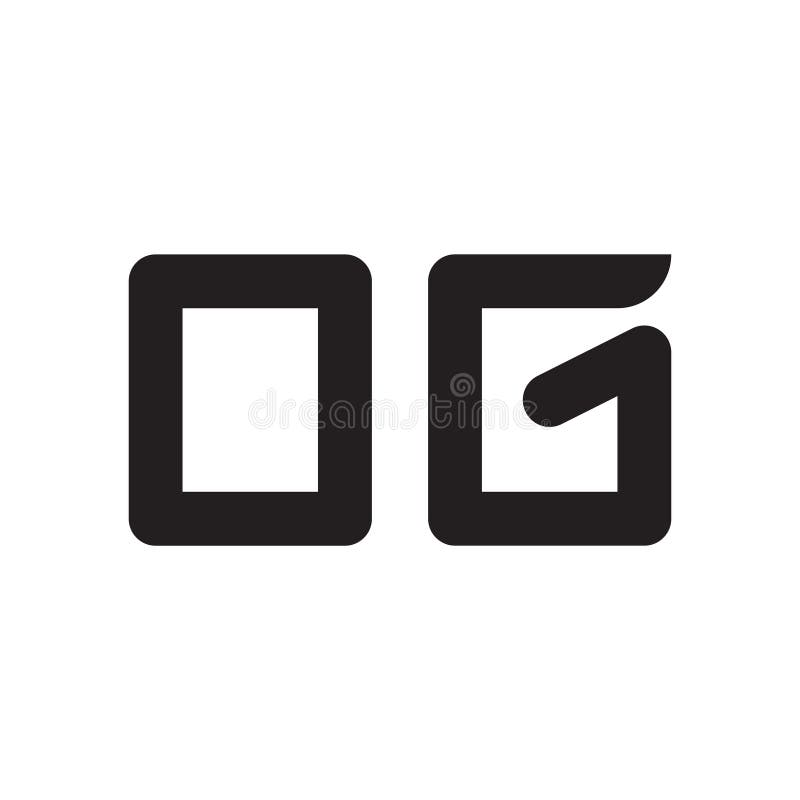 Og Initial Letter Vector Logo Icon Stock Vector - Illustration of ...