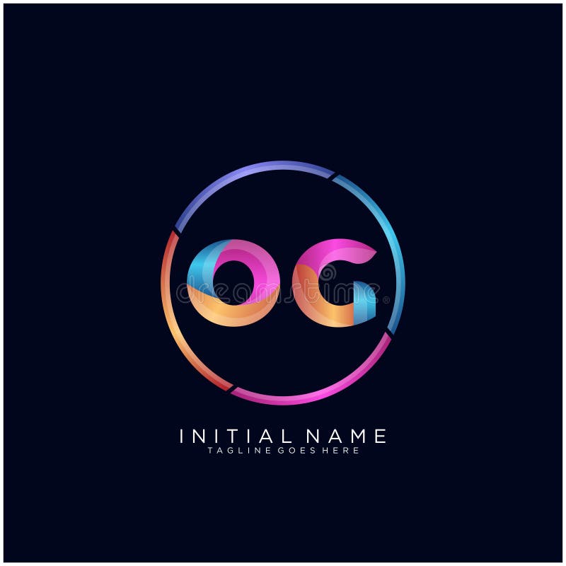 OG Letter Logo Icon Design Template Elements Stock Vector ...