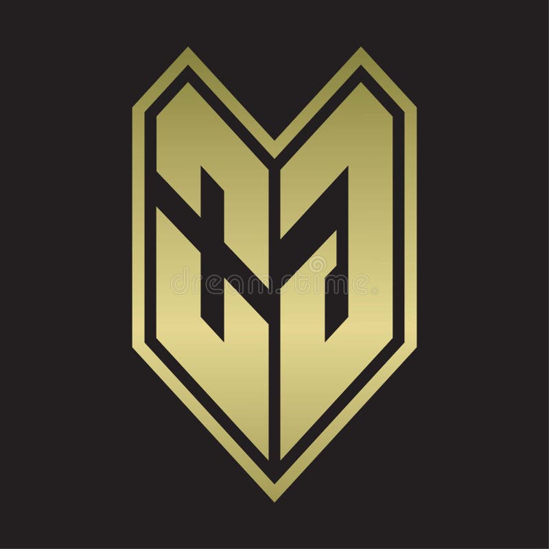 OG Logo Monogram with Emblem Line Style Isolated on Gold Colors Stock ...