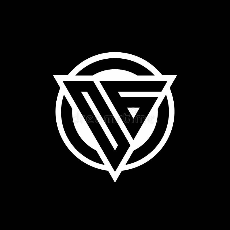 OG Logo with Negative Space Triangle Shape and Circle Rounded Stock ...
