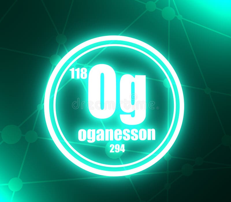 Oganesson Chemical Element. Stock Illustration - Illustration of ...