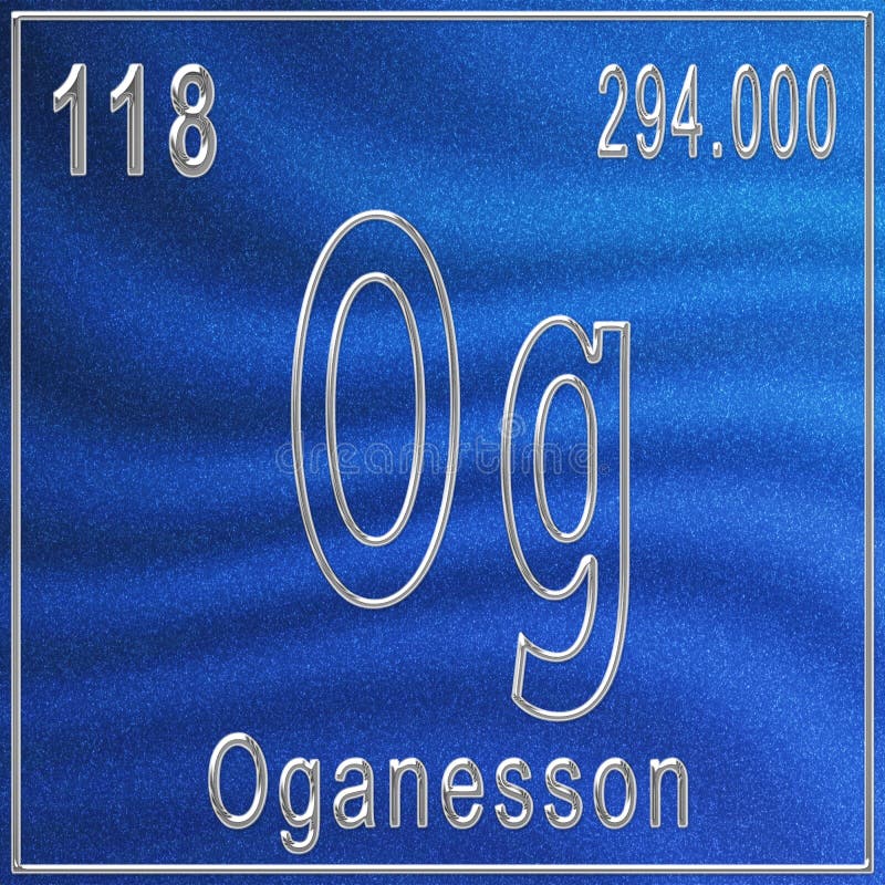 Oganesson Chemical Element. Stock Illustration - Illustration of ...