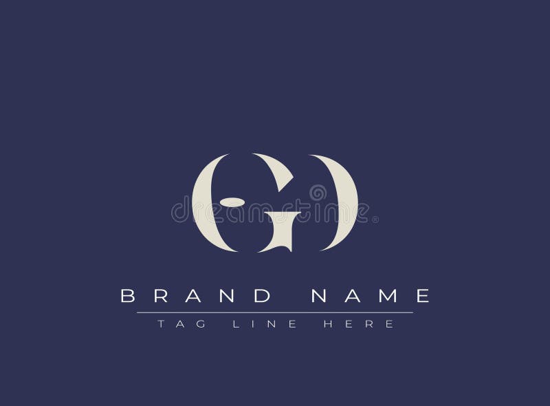 OGD Abstract Letter Logo Design Stock Vector - Illustration of brand ...