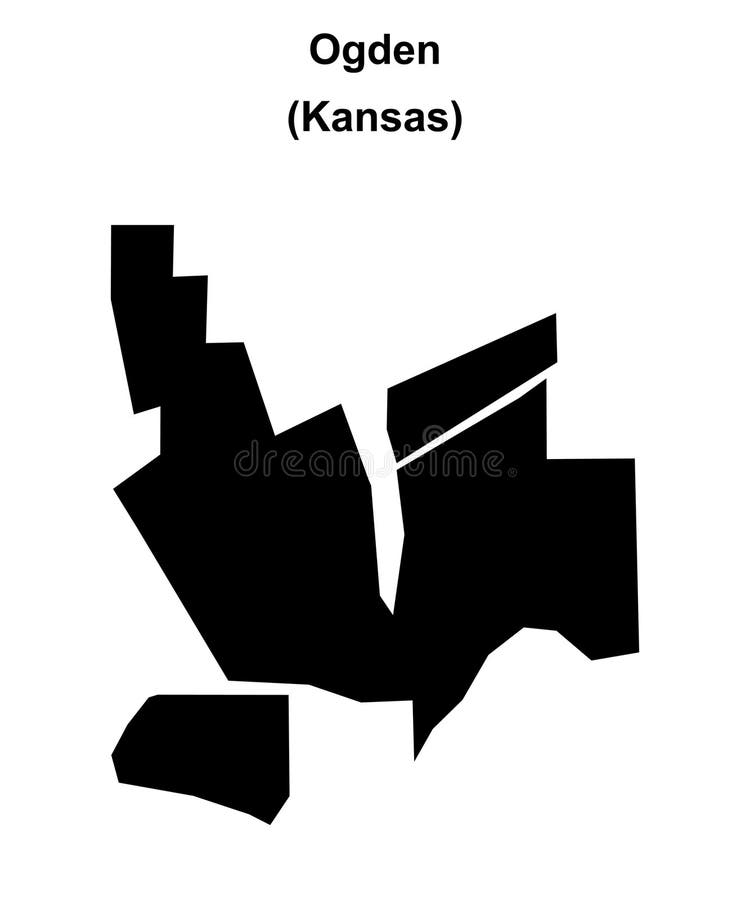 Ogden outline map stock vector. Illustration of shape - 387289574