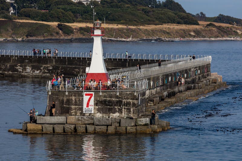 Ogden Point Breakwater editorial photo. Image of fishing - 75142951