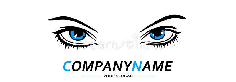 Ogen Blauw Logo Woman Vector Illustratie Vector Illustratie ...