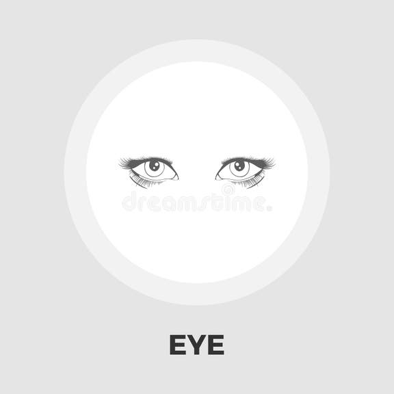 Ogen vlak pictogram vector illustratie. Illustration of ontwerp - 90675896