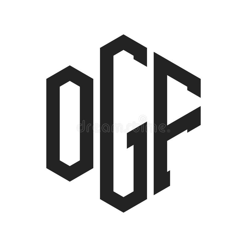 OGF Logo Design. Initial Letter OGF Monogram Logo Using Hexagon Shape ...