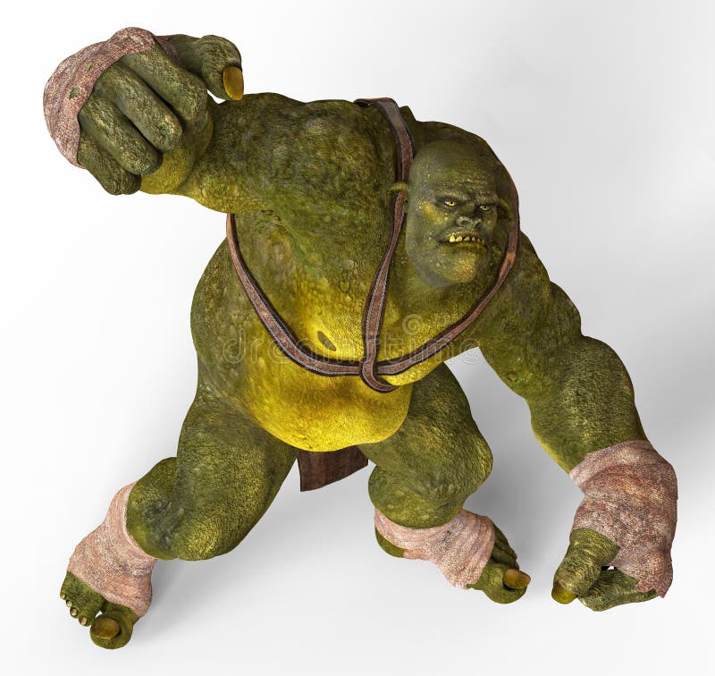 Ogre 3D Illustration stock illustration. Illustration of fright - 79040765