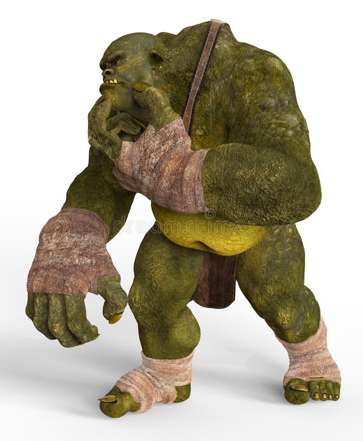 Ogre 3D Illustration stock illustration. Illustration of demonic - 79040769