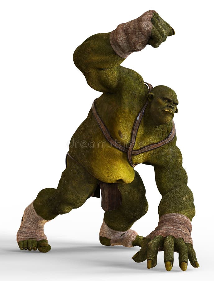 Ogre 3D Illustration stock illustration. Illustration of creature ...