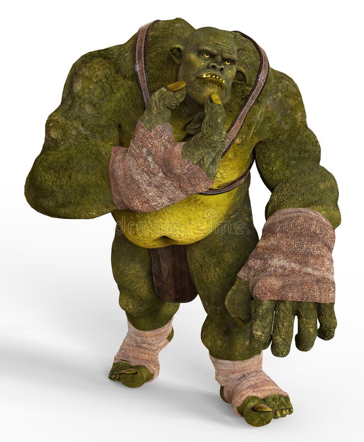 Ogre 3D Illustration stock illustration. Illustration of monstrous ...
