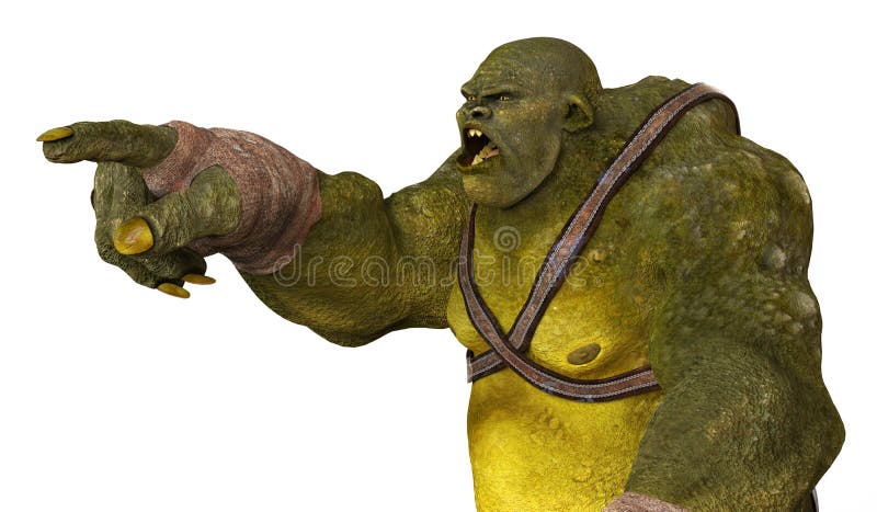 Ogre 3D Illustration stock illustration. Illustration of white - 79041978