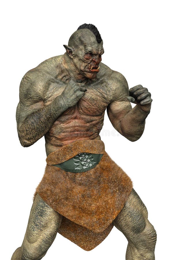El Ogro Está Listo A La Guerra Stock de ilustración - Ilustración de ...