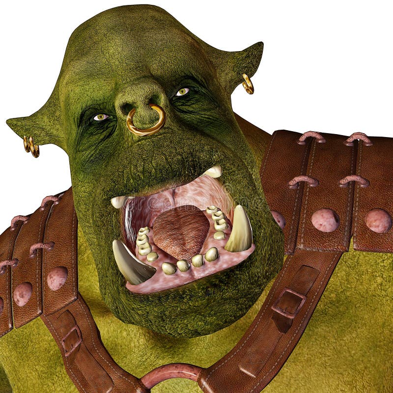 Renderización 3d De Un Enorme Ogro Verde Caminando Foto de archivo ...