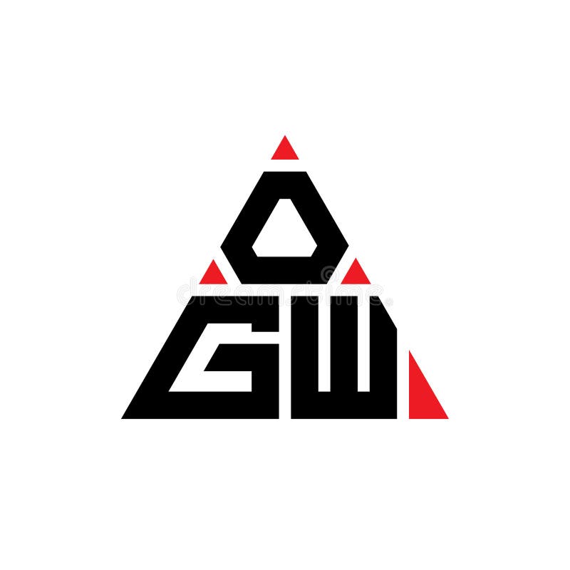 OGW Triangle Letter Logo Design with Triangle Shape. OGW Triangle Logo ...