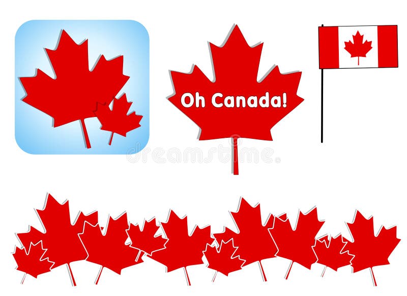 Hoja De Arce Canadiense Eh Ilustraciones Stock, Vectores, Y Clipart ...