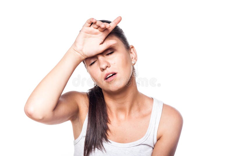 Oh, Ben Ik Werkelijk Uitgeput! Stock Foto - Image of haar, hoofd: 49073908