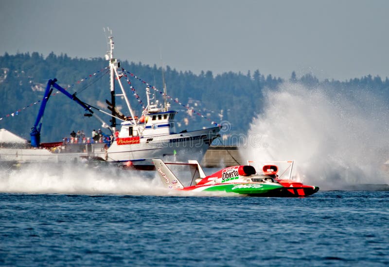 Hydro Race Starting Line Seafair Editorial Stock Image - Image of ...