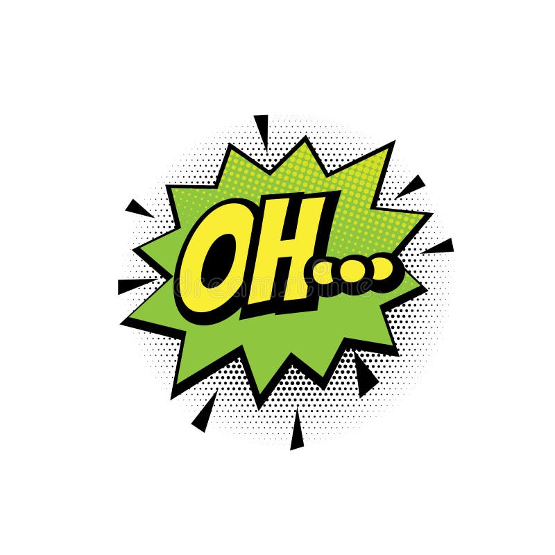 Oh Comic Text Bubble Vector Isolated Color Icon Stock Vector ...
