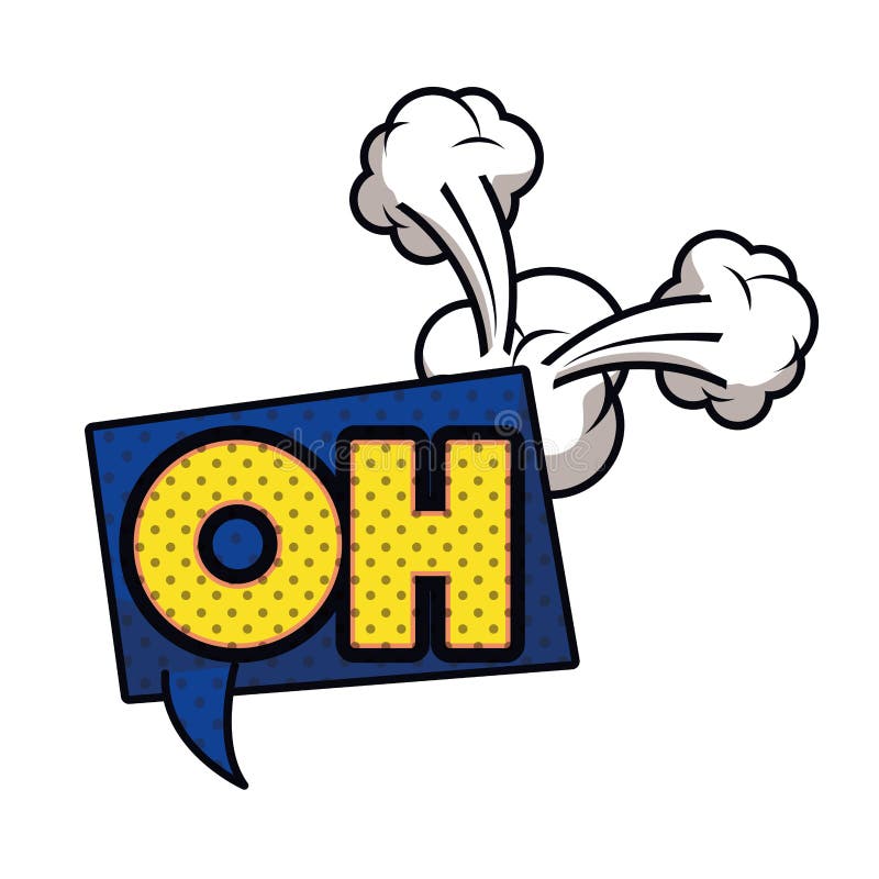 Oh Comic Words in Speech Bubble Isolated Icon Stock Vector ...