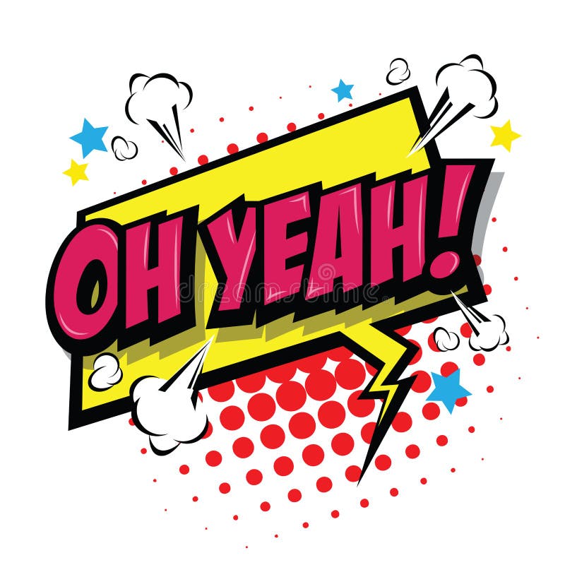 OH JA! Grappige Toespraakbel Vector Illustratie - Illustration of ...