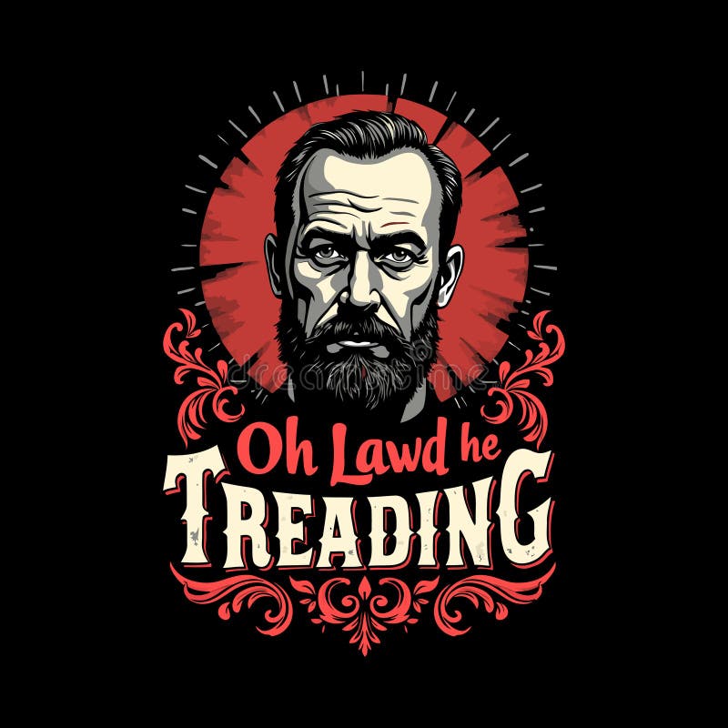 Oh Lawd he Treading Tshirt Design Vector Stock Illustration ...