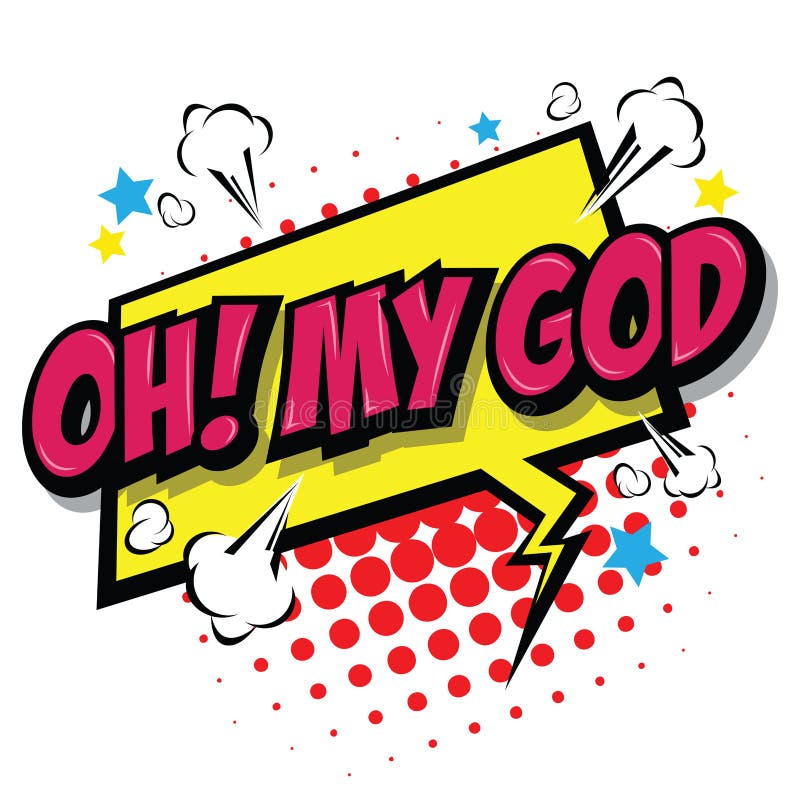 Insegna Del Nastro Con Testo Oh Mio Dio, Stile Di Pop Art Illustrazione ...