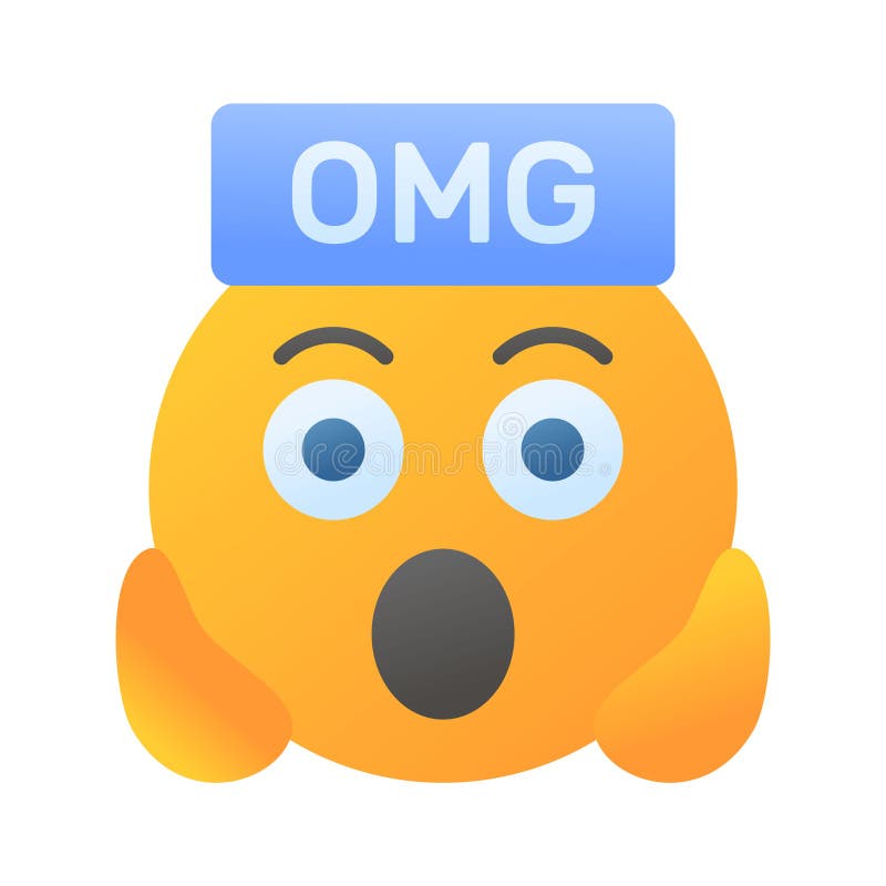 Oh My God Expression Emoji Vector Design, Editable Vector Stock Vector ...