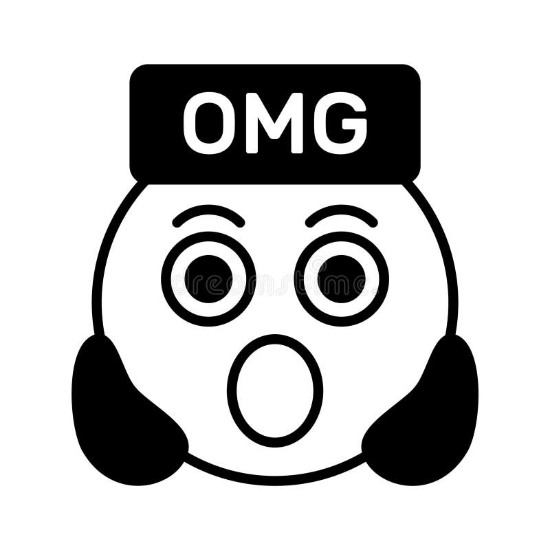 Oh My God Expression Emoji Vector Design, Editable Vector Stock Vector ...