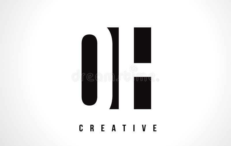 OH O H White Letter Logo Design with Black Square. Stock Vector ...