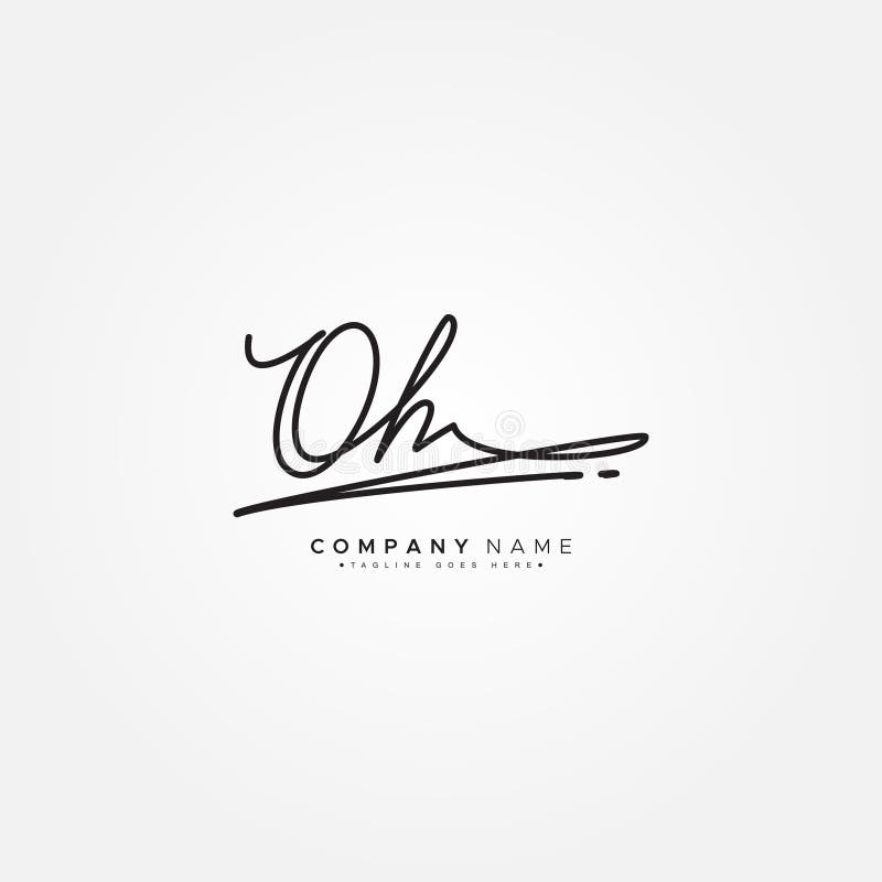 OH Signature Logo - Handwritten Vector Logo Template for OH Alphabet ...