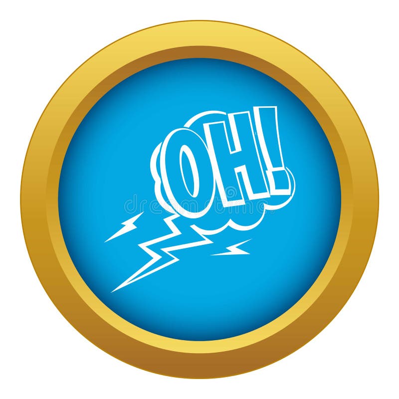 Oh, Speech Bubble Icon Blue Vector Isolated Stock Vector - Illustration ...