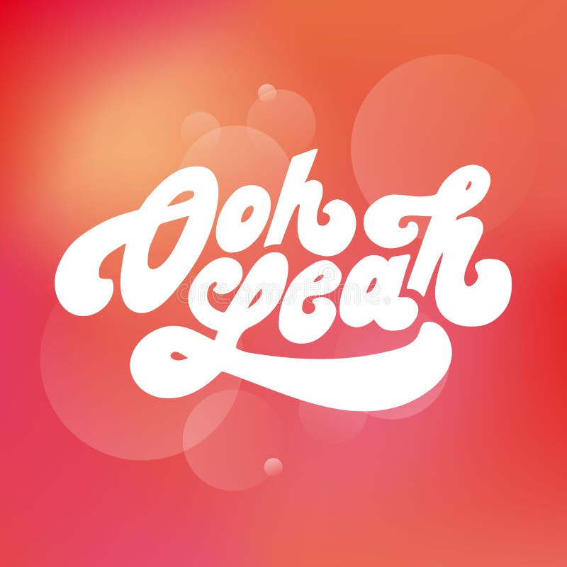 Oh Yeah Vector Phrase Text Letter Lettering Calligraphy Stock ...